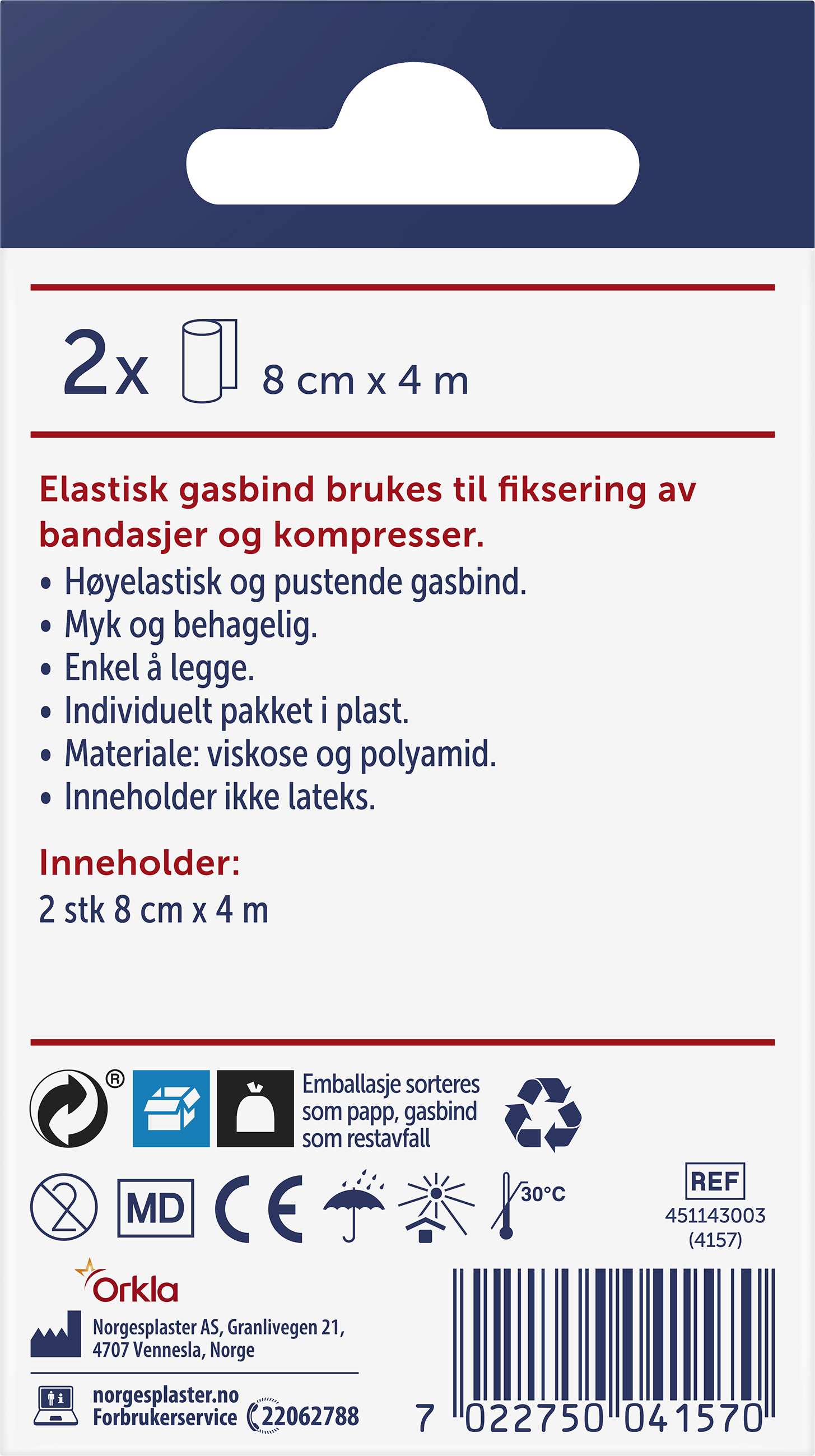 Elastisk Gasbind - Norgesplaster